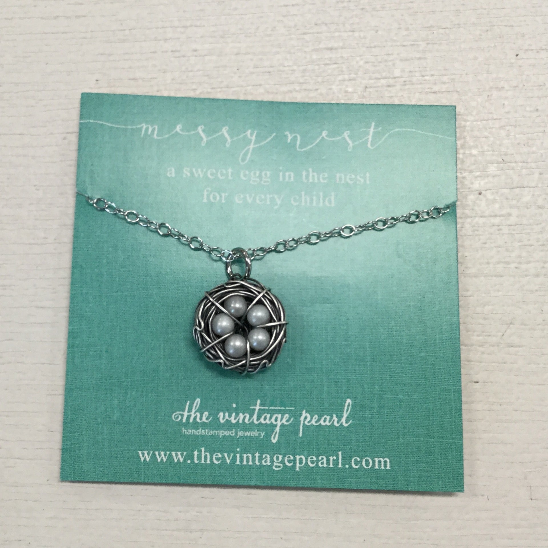 Vintage Birds Nest Necklace